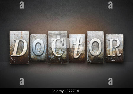 The word DOCTOR written in vintage letterpress type Stock Photo - Alamy