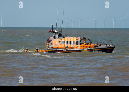 RNLB LIL Cunningham Lifeboat At rhyl air show 12-24 Rhyl North Wales Uk ...