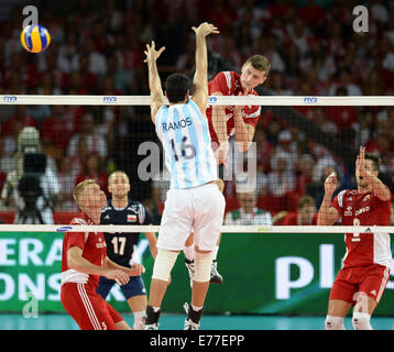 Hala Stulecia, Wroclaw, Poland. 7th September, 2014. Pool A game Poland ...