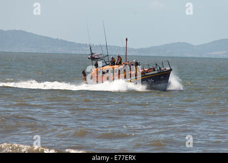 RNLB LIL Cunningham Lifeboat At rhyl air show 12-24 Rhyl North Wales Uk ...
