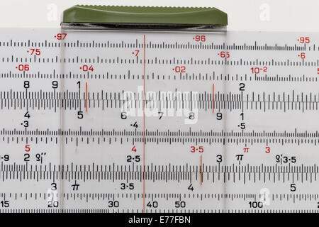 Slide rule, a computational tool Stock Photo - Alamy
