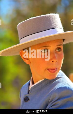 Boy in Traditional Spanish Costume on Horse, Annual Horse Fair, Jerez ...
