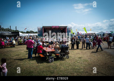 National Eisteddfod of Wales field, Llanelli, Wales, UK. August 2014 ...