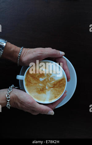 Over head view coffee foam texture on transparent Stock Photo - Alamy