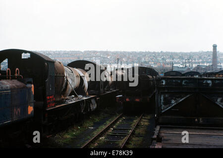 Scrapped Steam Locomotives at the Woodham scrapyard on Barry Island in ...
