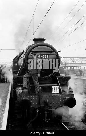 number 44781 black 5 class engine train to rear unknown on special ...