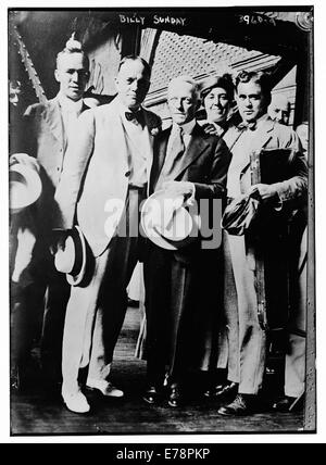 Billy Sunday, a prominent American evangelist, is pictured with his ...