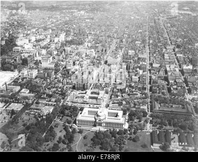 This aerial photograph of Washington, D.C. provides a comprehensive ...