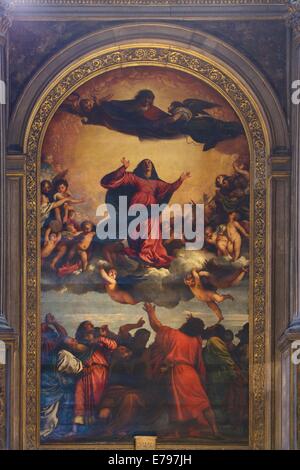 Assumption of the Virgin, by Titian, 1516-1518, Church of San Santa ...
