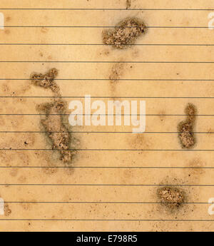 Vintage aged discolored sheet of note paper for writing a love letter ...