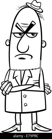 disgusted man cartoon illustration Stock Photo - Alamy