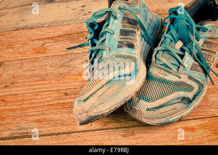 Worn out trainers Stock Photo - Alamy