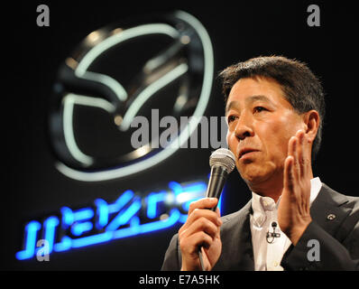 Japan s auto maker Mazda Motor President and CEO Masamichi Kogai poses ...