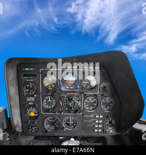 Instrument panel with navigation instruments of a helicopter Stock ...