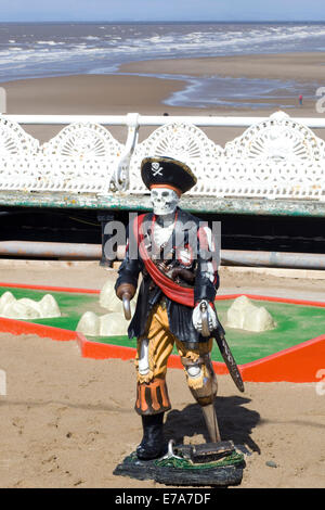 Pirate statue on the pier Blackpool Stock Photo - Alamy