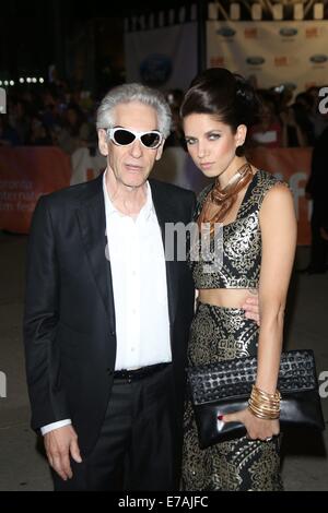 Director David Cronenberg and daughter Caitlin Cronenberg attend the ...