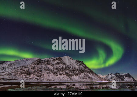 Northern lights on the Norwegian fjords Stock Photo - Alamy
