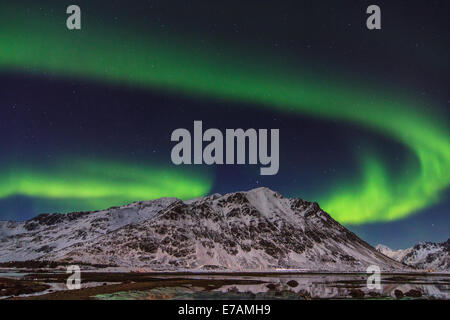 Northern lights on the Norwegian fjords Stock Photo - Alamy