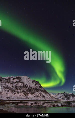 Northern lights on the Norwegian fjords Stock Photo - Alamy
