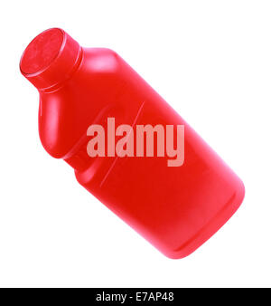 Red Plastic Bottle Isolated Stock Photo - Alamy
