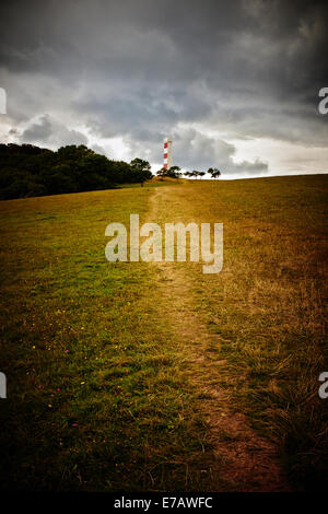 Gribbin Daymark, Gribbin Head, Fowey, Cornwall Stock Photo - Alamy