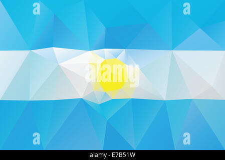Argentina flag - polygonal design pattern Stock Photo - Alamy