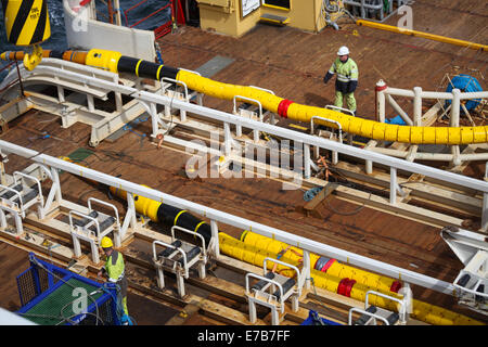 Tekmar cable protection being used on the inter-array cables on the ...