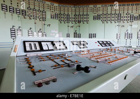 Old disused control room in the Transmission Control Center, TCC, of ...