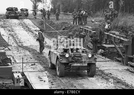 NATO exercises in Germany, British Army soldiers in a village ...
