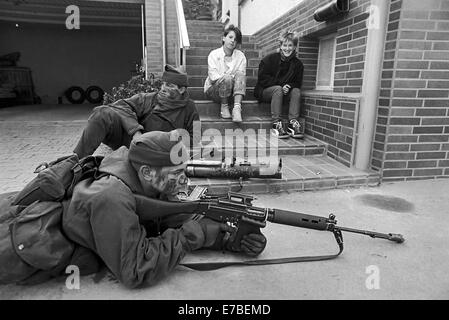 NATO exercises in Germany, British Army soldiers in NBC suit (September ...
