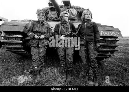 NATO exercises in Germany, female crew of a tank Centurion of Danish ...