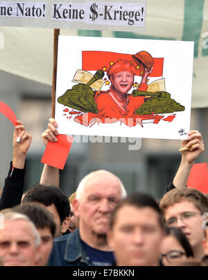 Cottbus, Germany. 12th Sep, 2014. German chancellor Angela Merkel (CDU ...