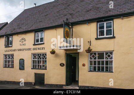 The Three Tuns historic pub and brewery in Bishops Castle, a small ...