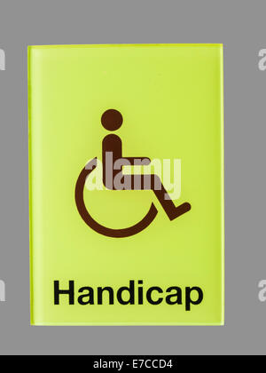 handicap sign isolated on grey background Stock Photo - Alamy