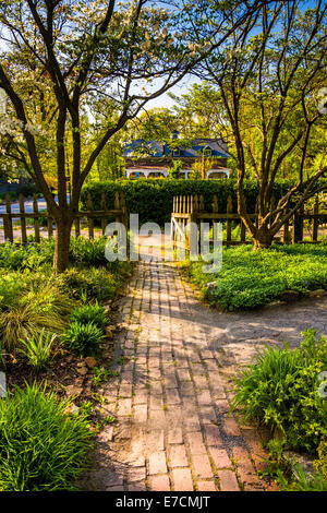 Path through a garden at Cylburn Arboretum, Baltimore, Maryland Stock ...