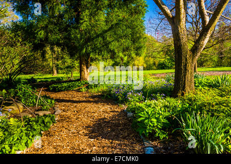Path through a garden at Cylburn Arboretum, Baltimore, Maryland Stock ...