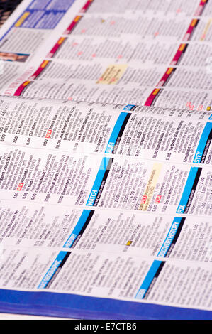 Television TV program guide Stock Photo - Alamy