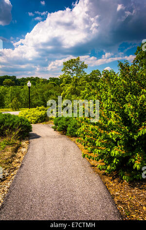 Path through a garden at Cylburn Arboretum, Baltimore, Maryland Stock ...