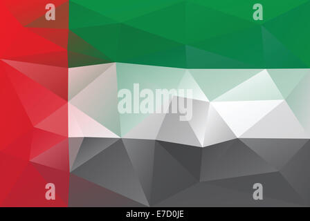 United arab emirates flag- triangular polygonal pattern Stock Photo - Alamy