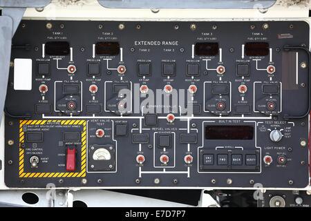 Control panel of the fuel system of an aircraft Stock Photo - Alamy