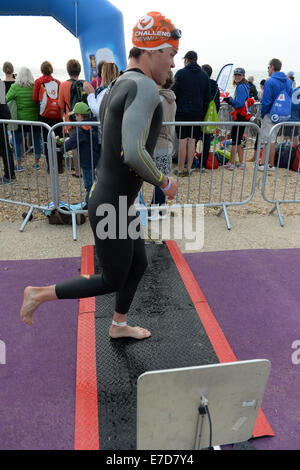 Challenge Weymouth triathlon, first event in the town Stock Photo - Alamy