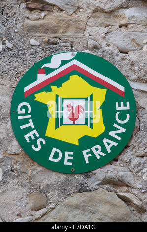 Sign Rural Gite Gites de France Stock Photo - Alamy