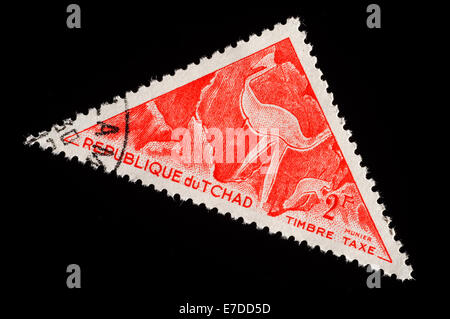 Triangular Postage stamp from Chad Stock Photo - Alamy