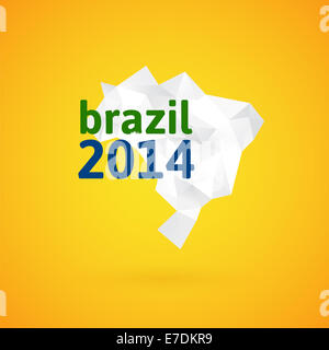 Triangle texture Brazil map Stock Photo - Alamy