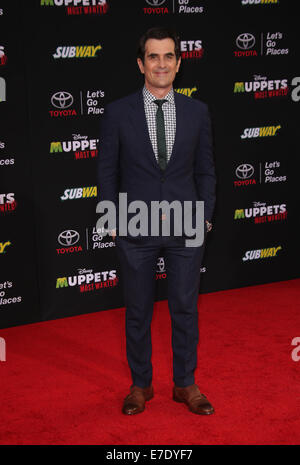 Ty Burrell at the Los Angeles premiere of "Muppets Most Wanted" held at ...