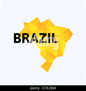 Triangle texture Brazil map Stock Photo - Alamy