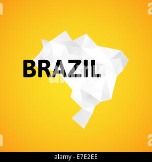 Triangle texture Brazil map Stock Photo - Alamy