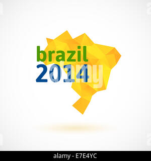 Triangle texture Brazil map Stock Photo - Alamy