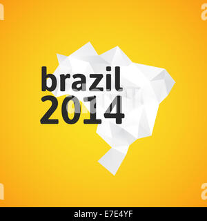 Triangle texture Brazil map Stock Photo - Alamy