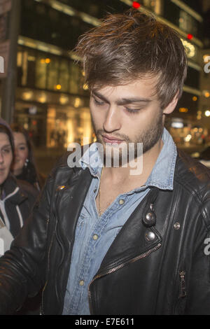 The cast of the film NOAH arriving for dinner at Borchardt restaurant ...